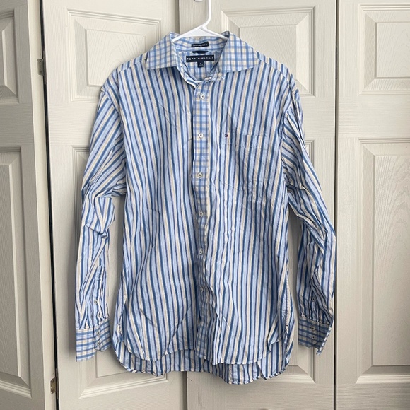 Tommy Hilfiger | Shirts | Tommy Hilfiger Mens Sz M 8s 2 Ply Fabric ...